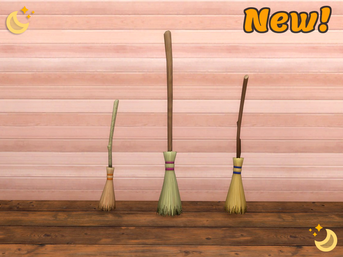 Witch's Broom Rack and Brooms - Gallery - The Sims 4 Build / Buy ...
