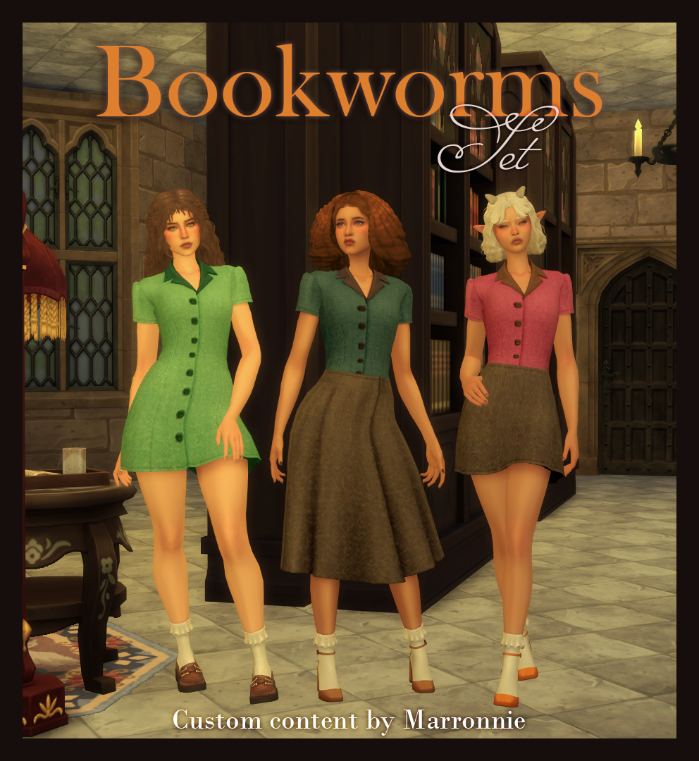 "Bookworms" Dress - Gallery - The Sims 4 Create a Sim - CurseForge