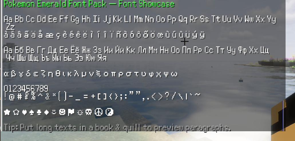 Pokémon Emerald Font Pack - Gallery - Minecraft Resource Packs - CurseForge
