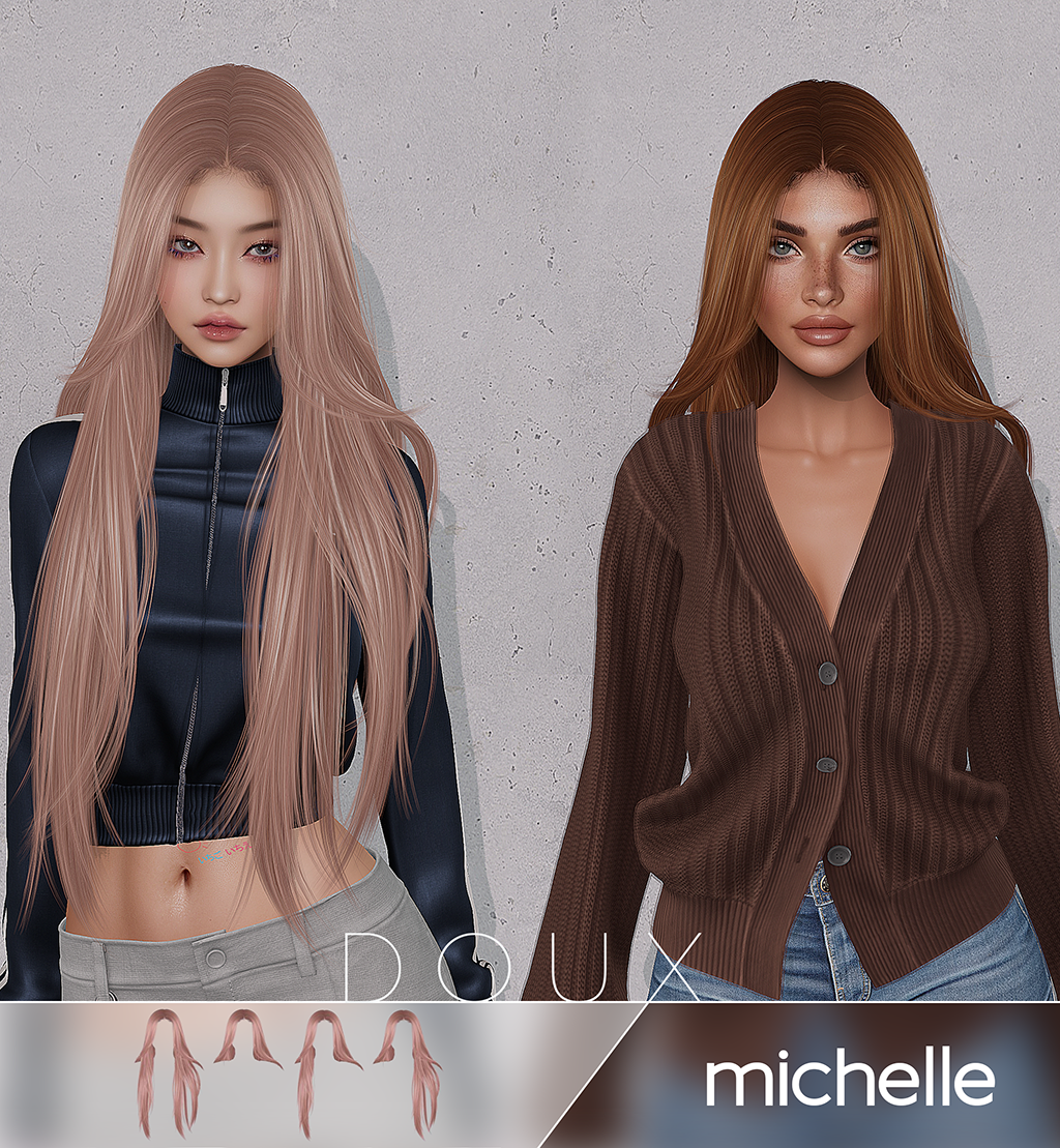Doux - Michelle Hairstyle (Full) - The Sims 4 Create a Sim - CurseForge
