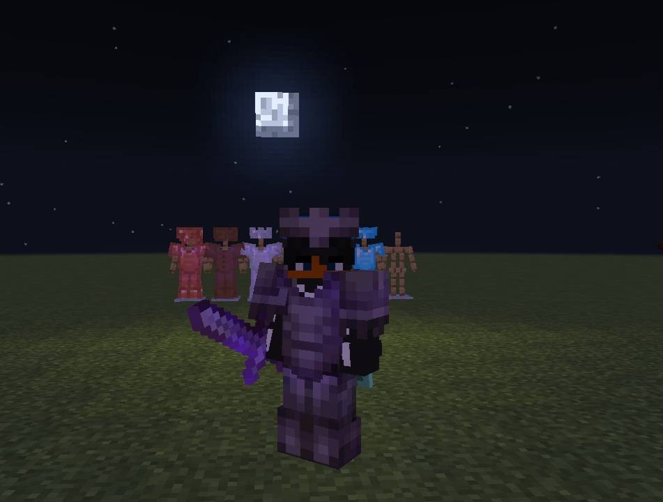 Armor + Crown + enchantments glint and ToolsReimagined (Aqua ...