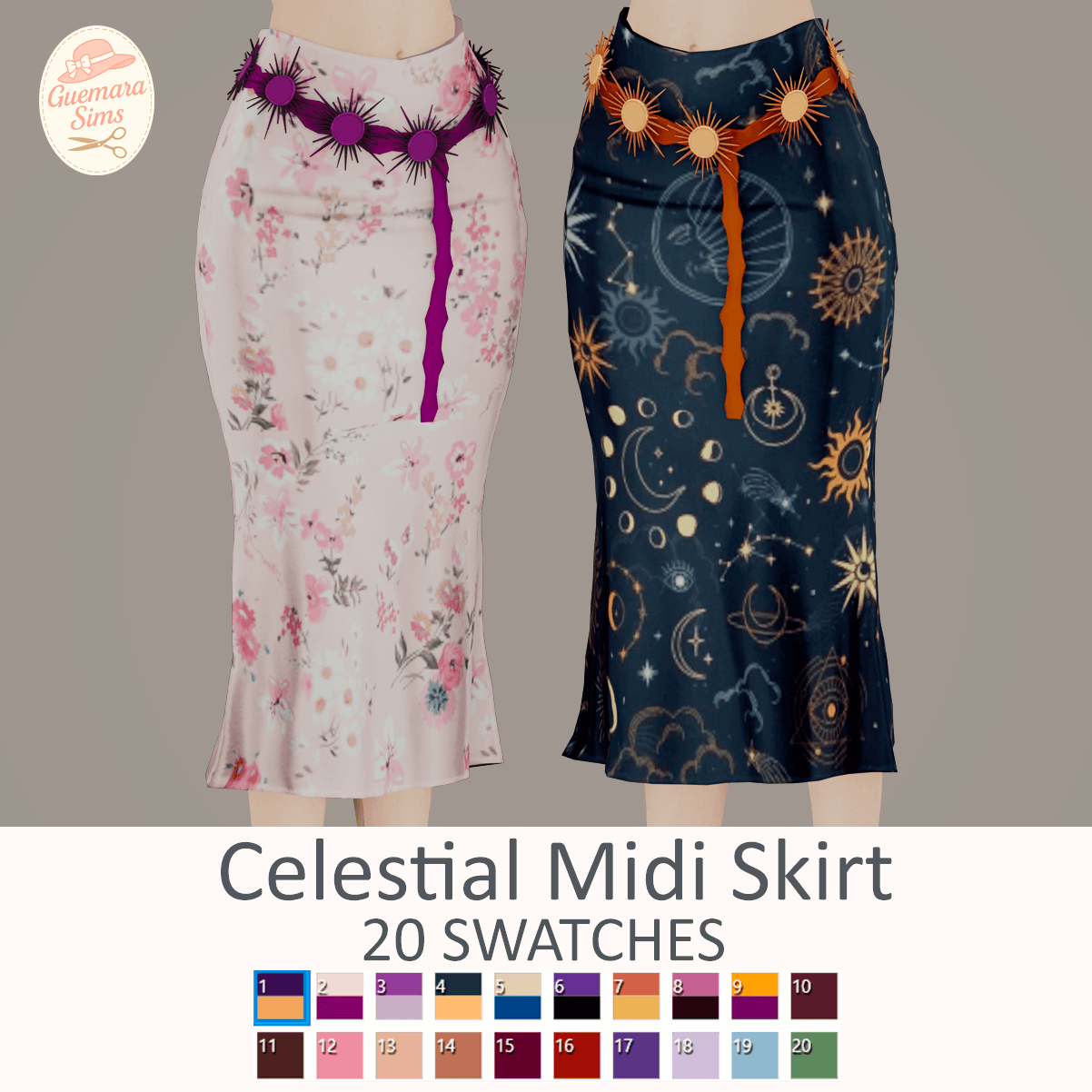 Celestial Midi Skirt - The Sims 4 Create a Sim - CurseForge