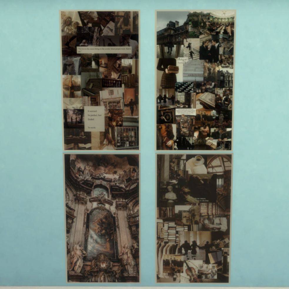 🖼️ Dark Academia Edition Poster Pack - Gallery - The Sims 4 Build / Buy ...