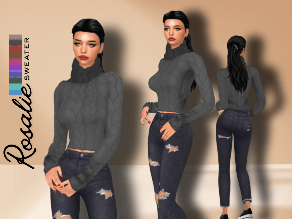 ROSALIE SWEATER - The Sims 4 Create a Sim - CurseForge