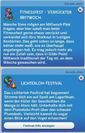 No Adventure Awaits Festival Notifications - The Sims 4 Mods - CurseForge