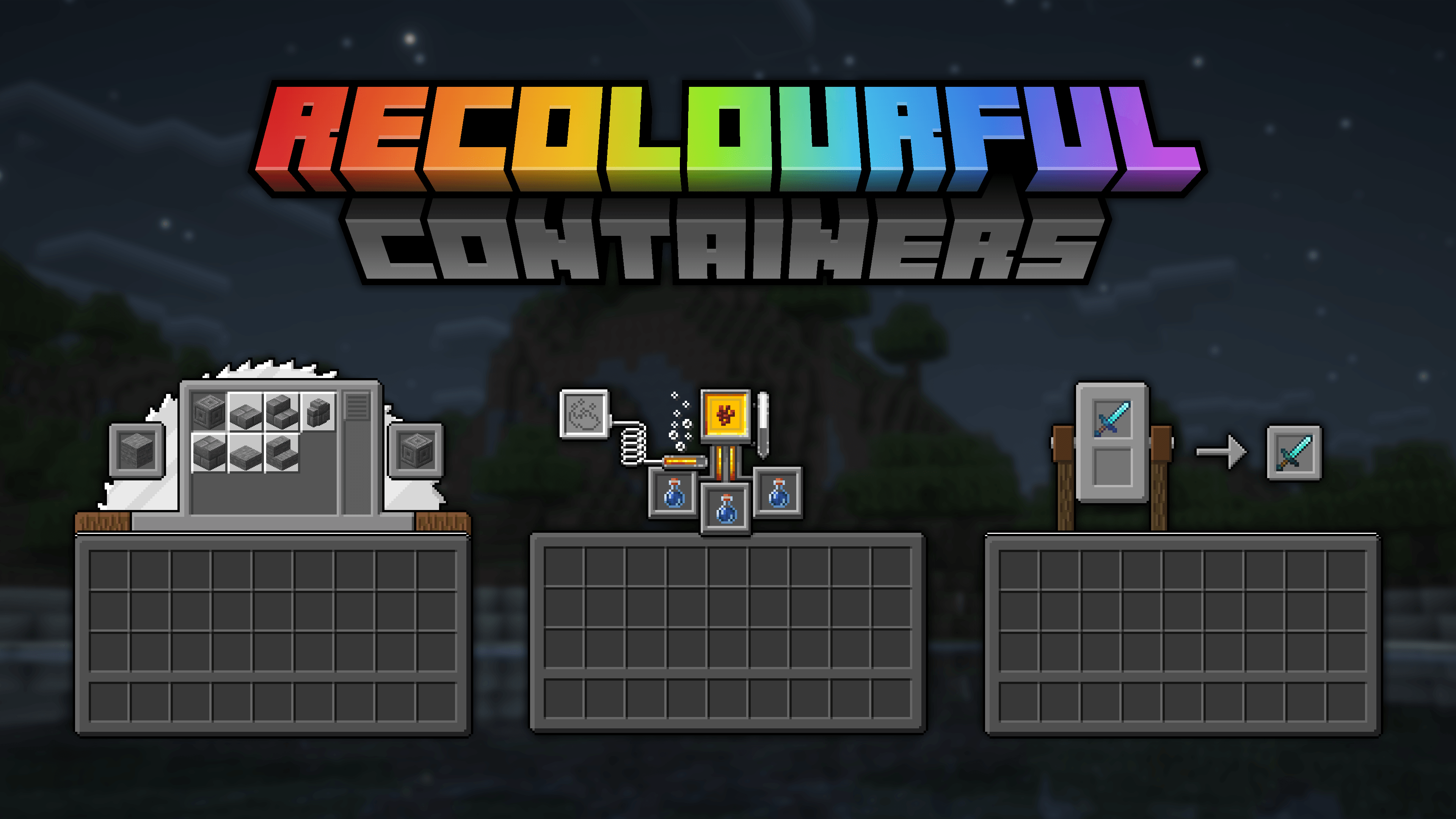Recolourful Containers GUI + HUD (DARK) - Minecraft Resource Packs ...