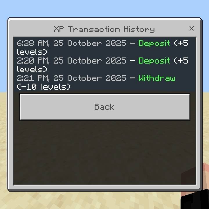 XP Bank - Minecraft Bedrock Scripts - CurseForge