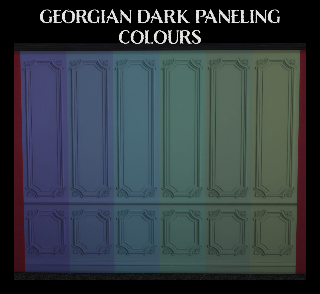 Georgian Wall Paneling - 3 Versions - Gallery - The Sims 4 Build / Buy ...