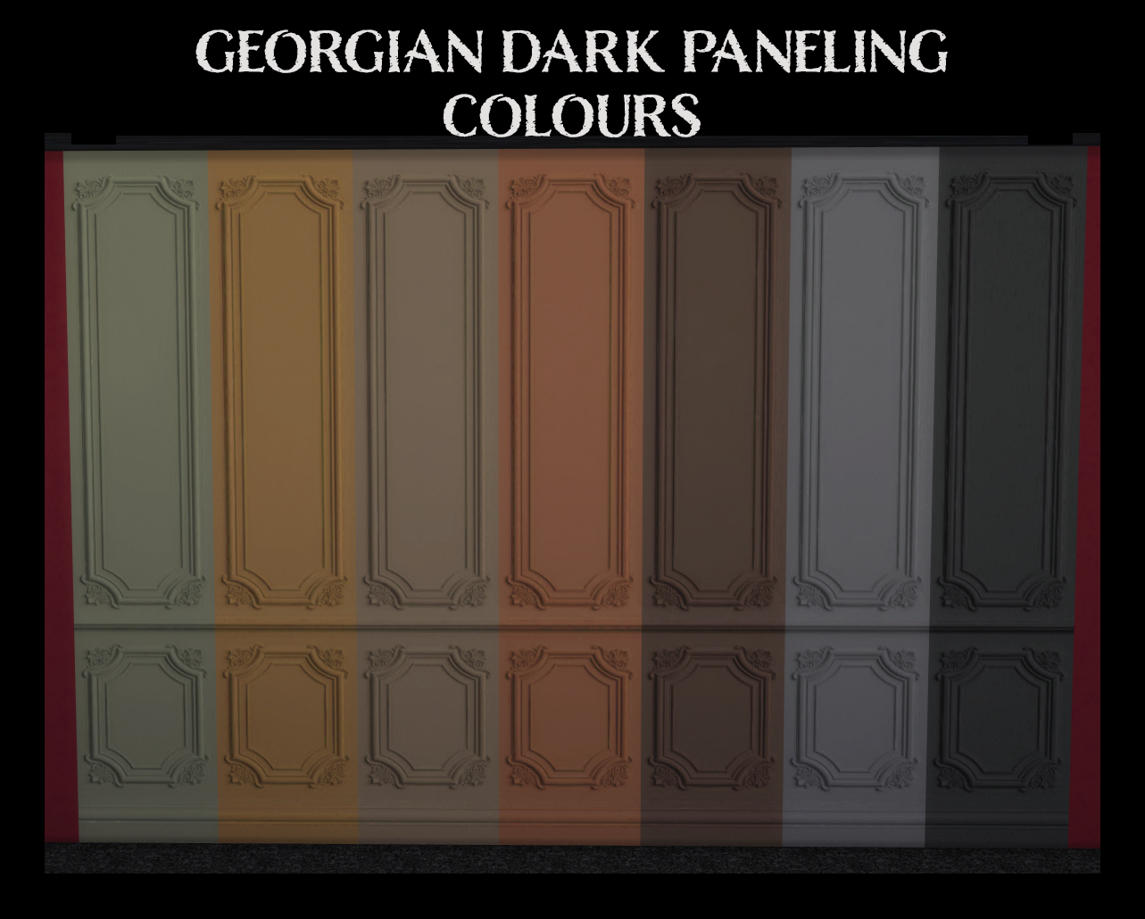 Georgian Wall Paneling - 3 Versions - Gallery - The Sims 4 Build / Buy ...