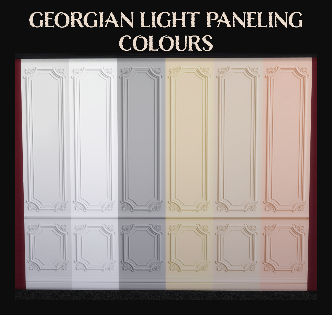 Georgian Wall Paneling - 3 Versions - Gallery - The Sims 4 Build / Buy ...