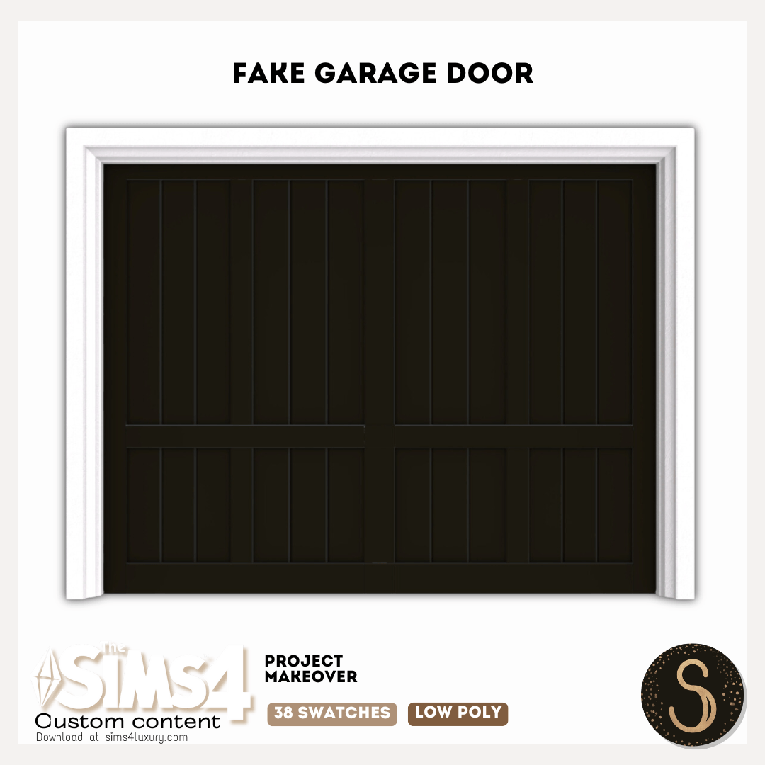 Sims4Luxury - Project Makeover - Fake garage door - The Sims 4 Build ...