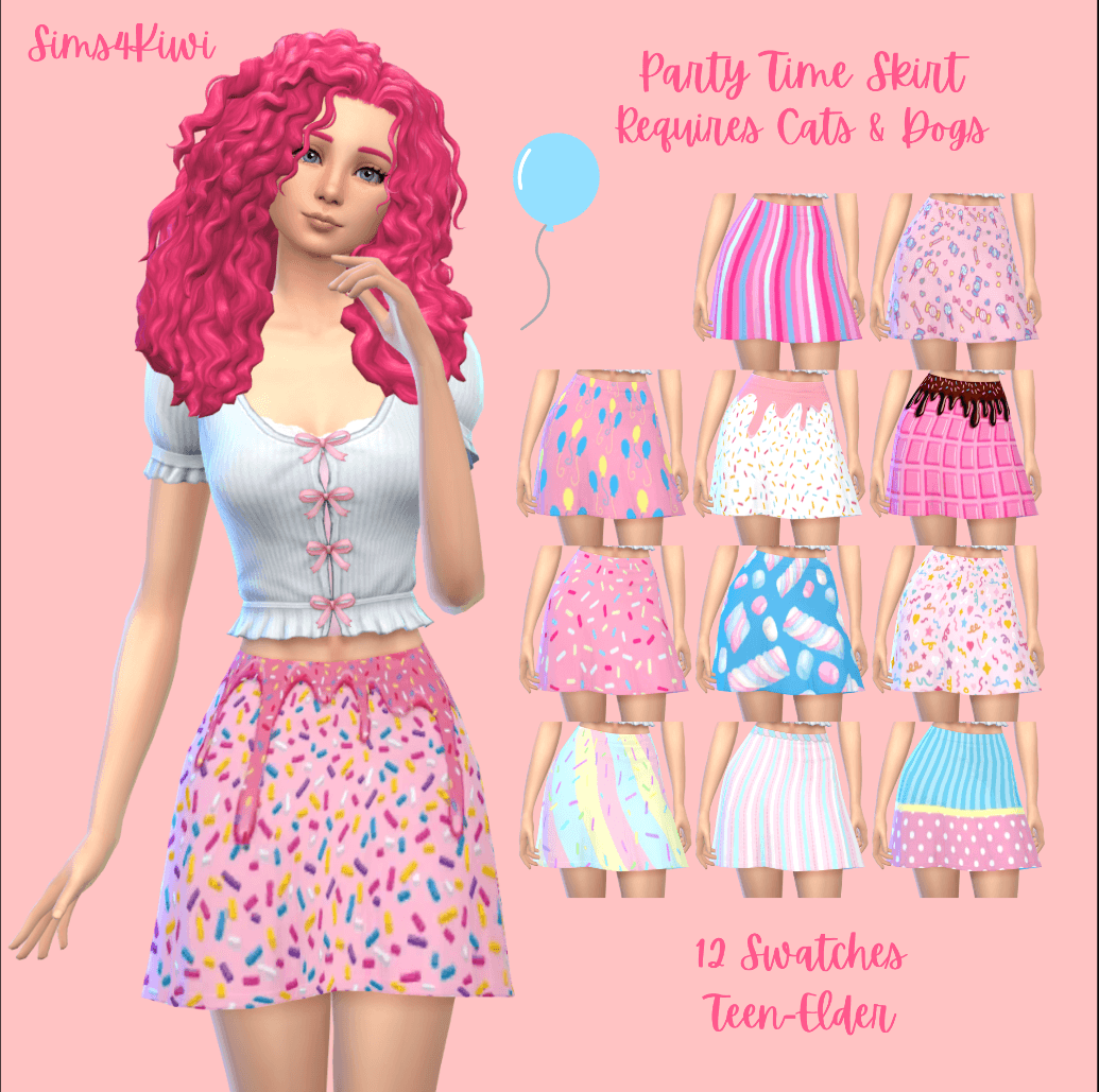 Party Time Skirts - The Sims 4 Create a Sim - CurseForge