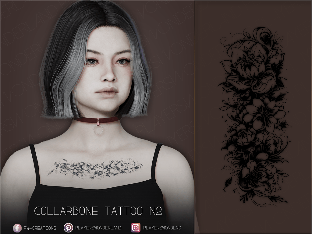 Collarbone Tattoo N2 - inZOI Create a Zoi - CurseForge