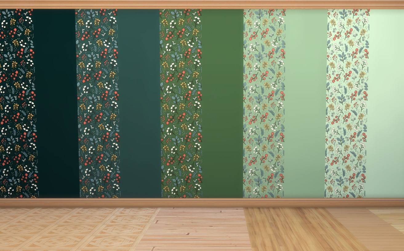 Wallpaper 2 - part 8 -Light orange wood colour trim - BG, Maxis Match ...
