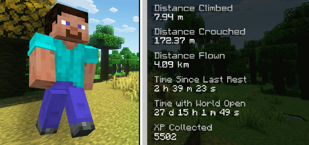 Bedrock Statistics [v1.21.110+] - Minecraft Bedrock Addons - CurseForge