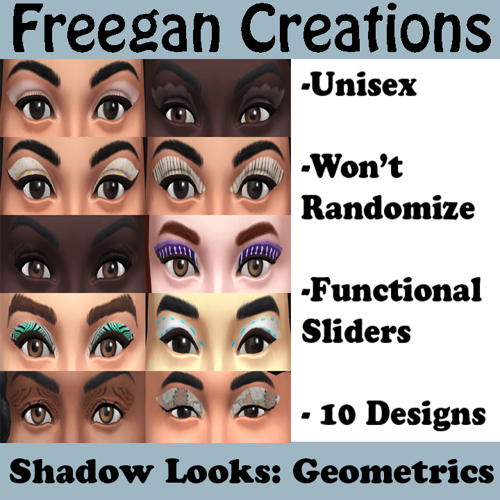 FC-Shadow Looks-Geometric - The Sims 4 Create a Sim - CurseForge