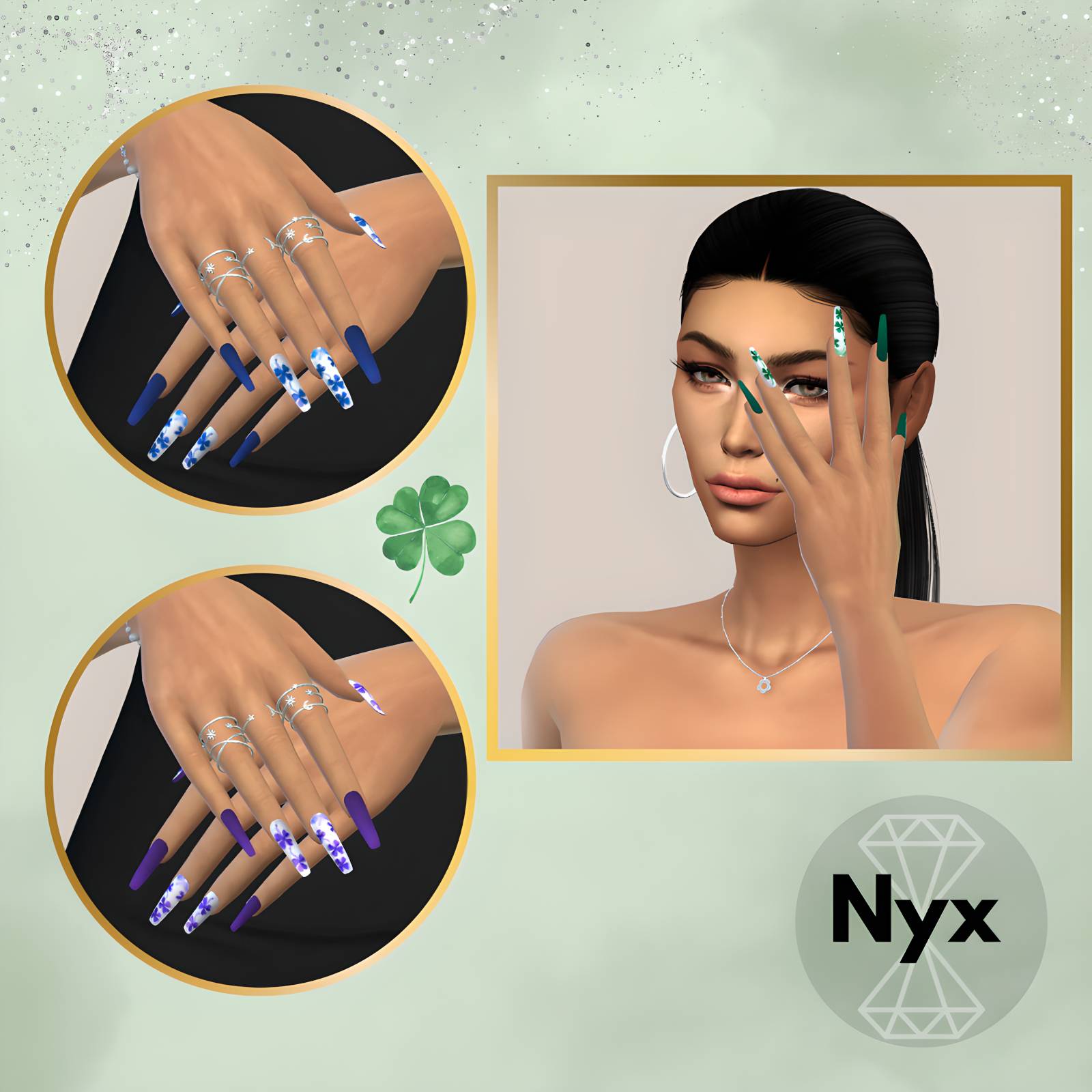 Matte nails set 146 - The Sims 4 Create a Sim - CurseForge