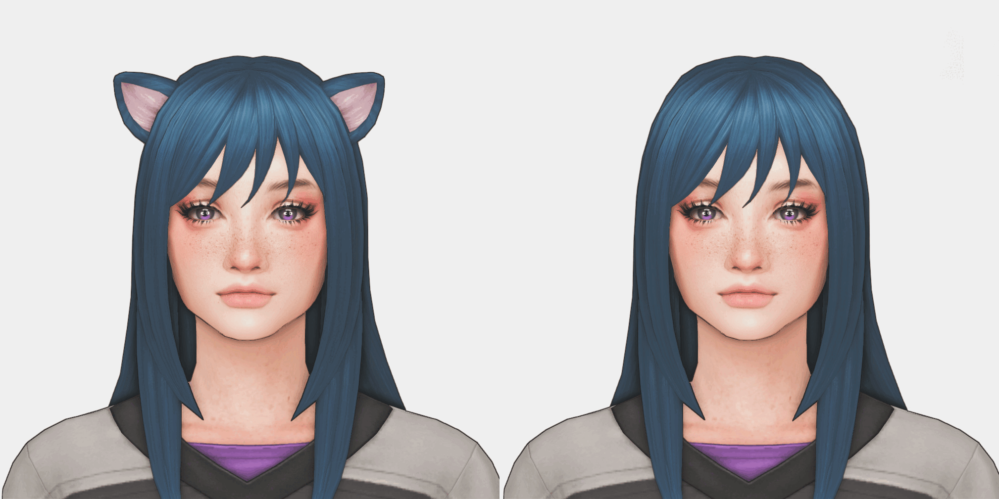 Loreline Hair & Ombre Overlay - The Sims 4 Create a Sim - CurseForge