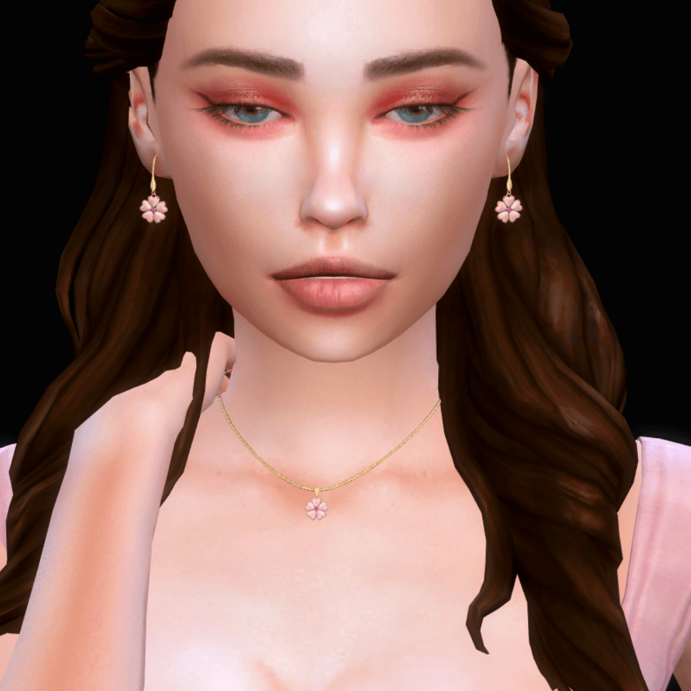 Romantic Heart Petal Flower necklace - The Sims 4 Create a Sim - CurseForge