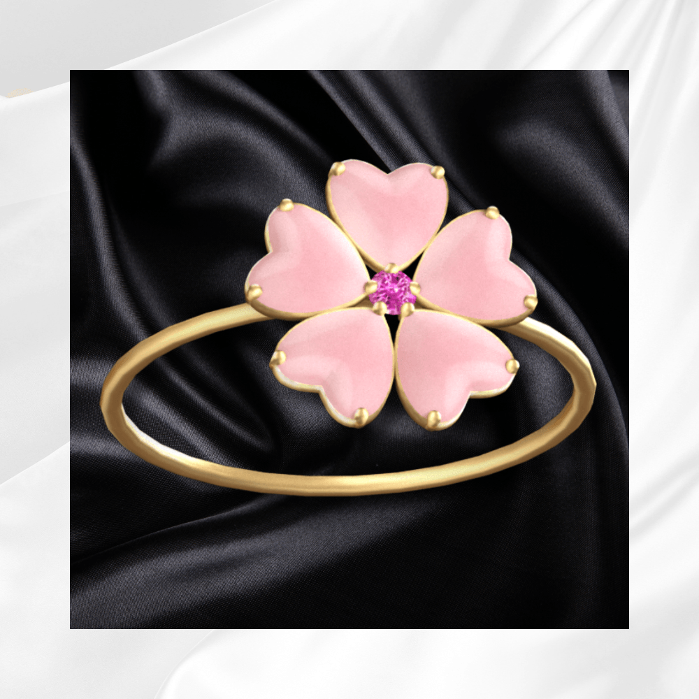 Romantic Heart Petal Flower index ring - The Sims 4 Create a Sim ...