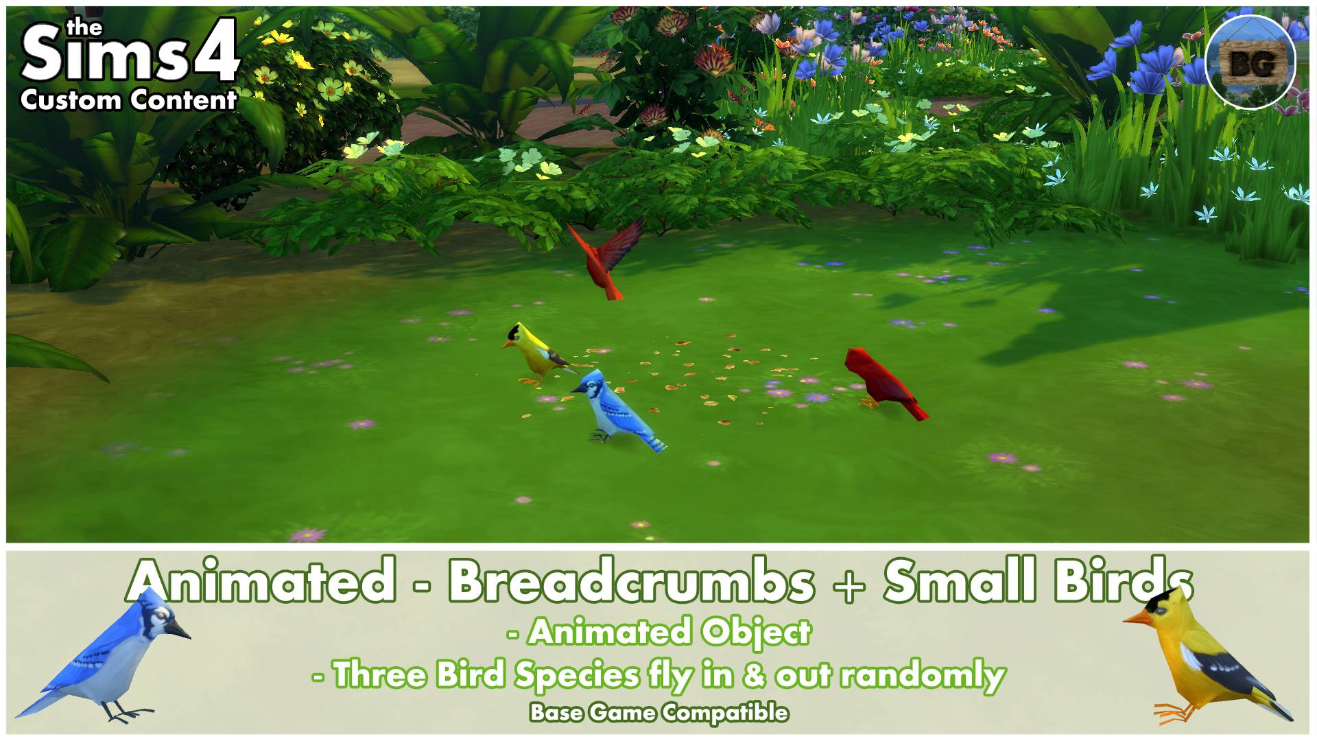 Animated Breadcrumbs + Bird VFX ~ Birds ~ Animal ~ Pet - The Sims 4 ...