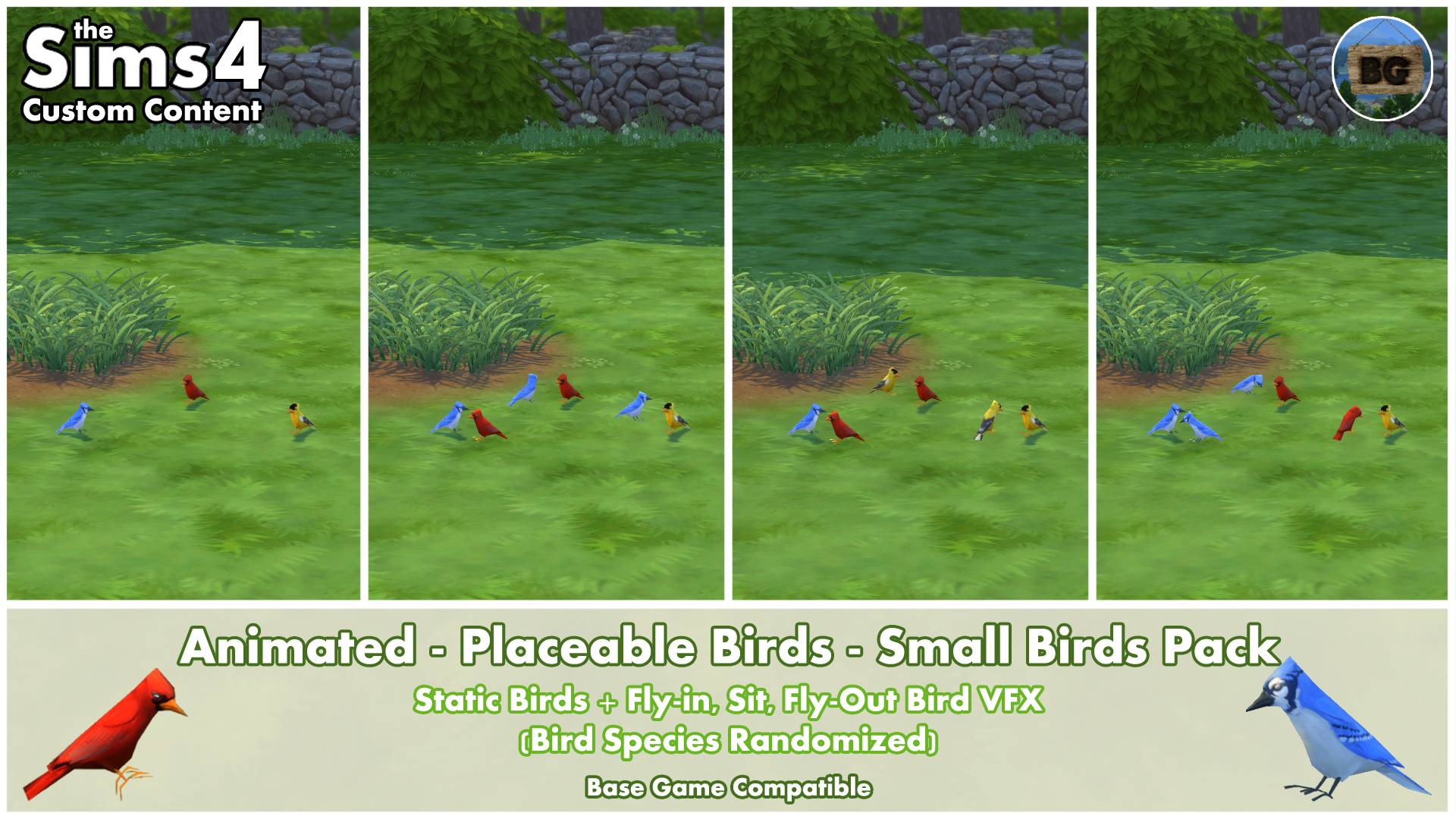 Animated Small Birds Pack ~ Bird ~ Animal ~ Pet - The Sims 4 Build ...