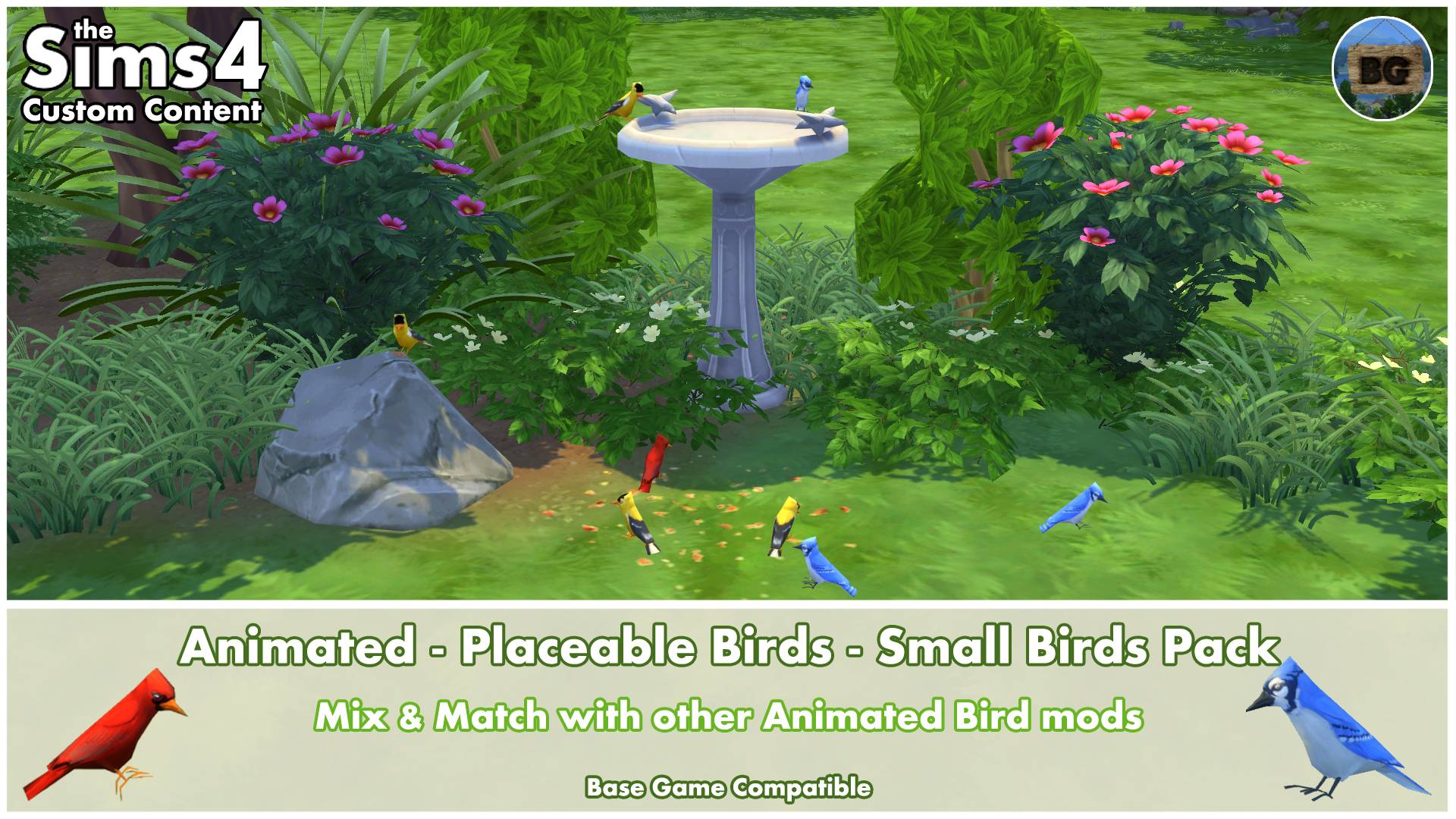 Animated Small Birds Pack ~ Bird ~ Animal ~ Pet - The Sims 4 Build ...