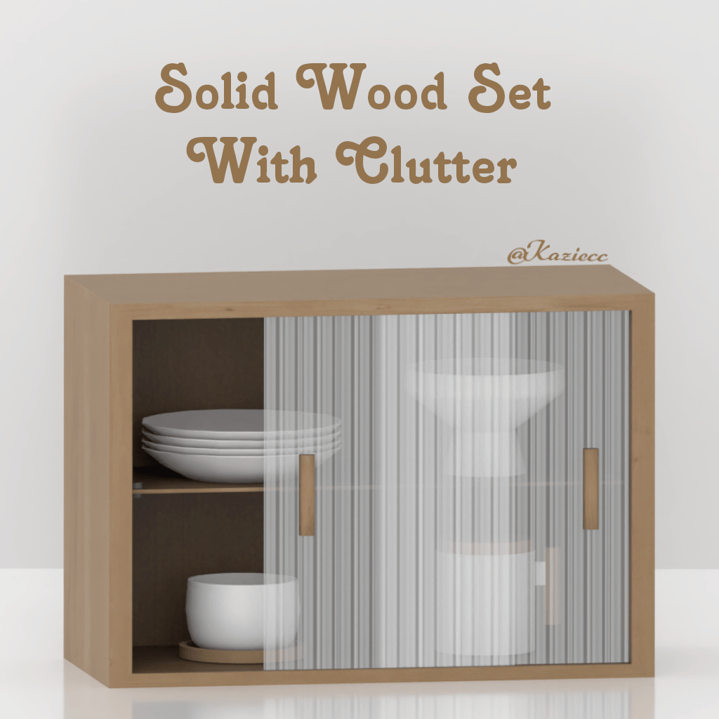 Kaziecc ~ Solid Wood Shelf with kitchen clutter - Gallery - The Sims 4 ...
