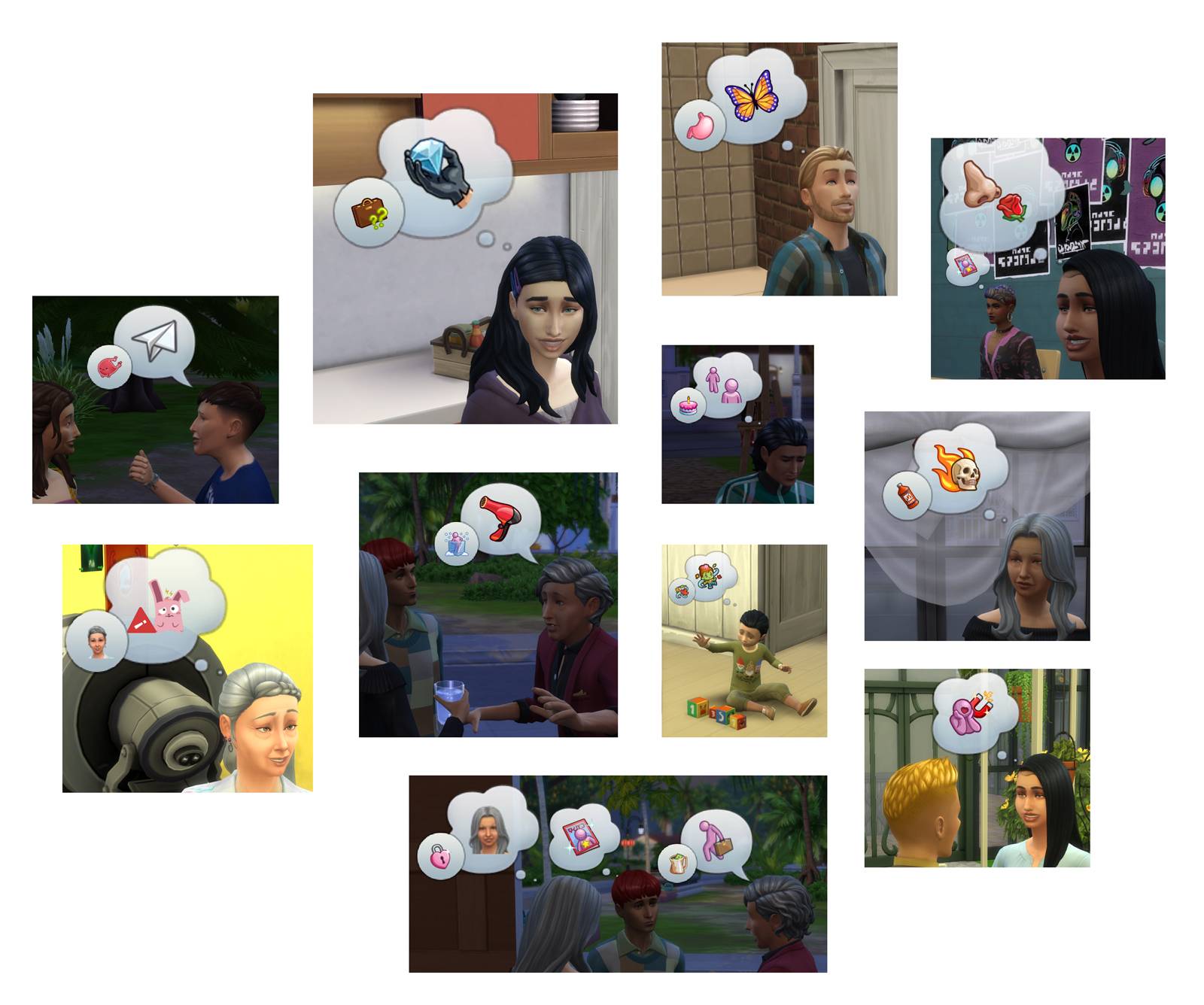 More Diverse Speech and Thought Bubbles - Conversation Tweak - The Sims ...