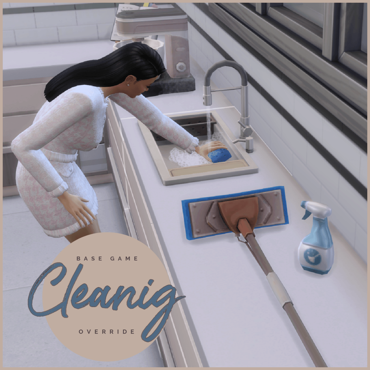 Cleaning Set - Beige and Blue - The Sims 4 Mods - CurseForge
