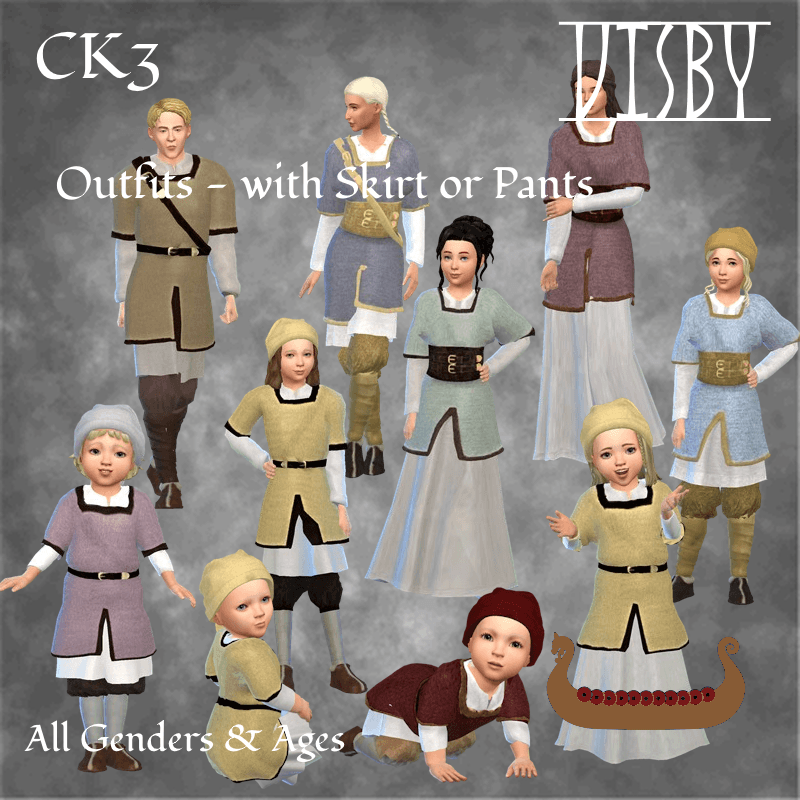 CK3 Norse Visby Clothing Set for All in the Family - The Sims 4 Create ...