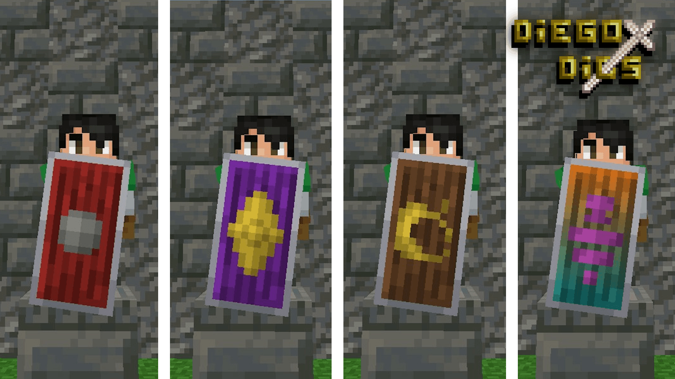 Wood Shields Designs - BE - Gallery - Minecraft Bedrock Texture Packs ...