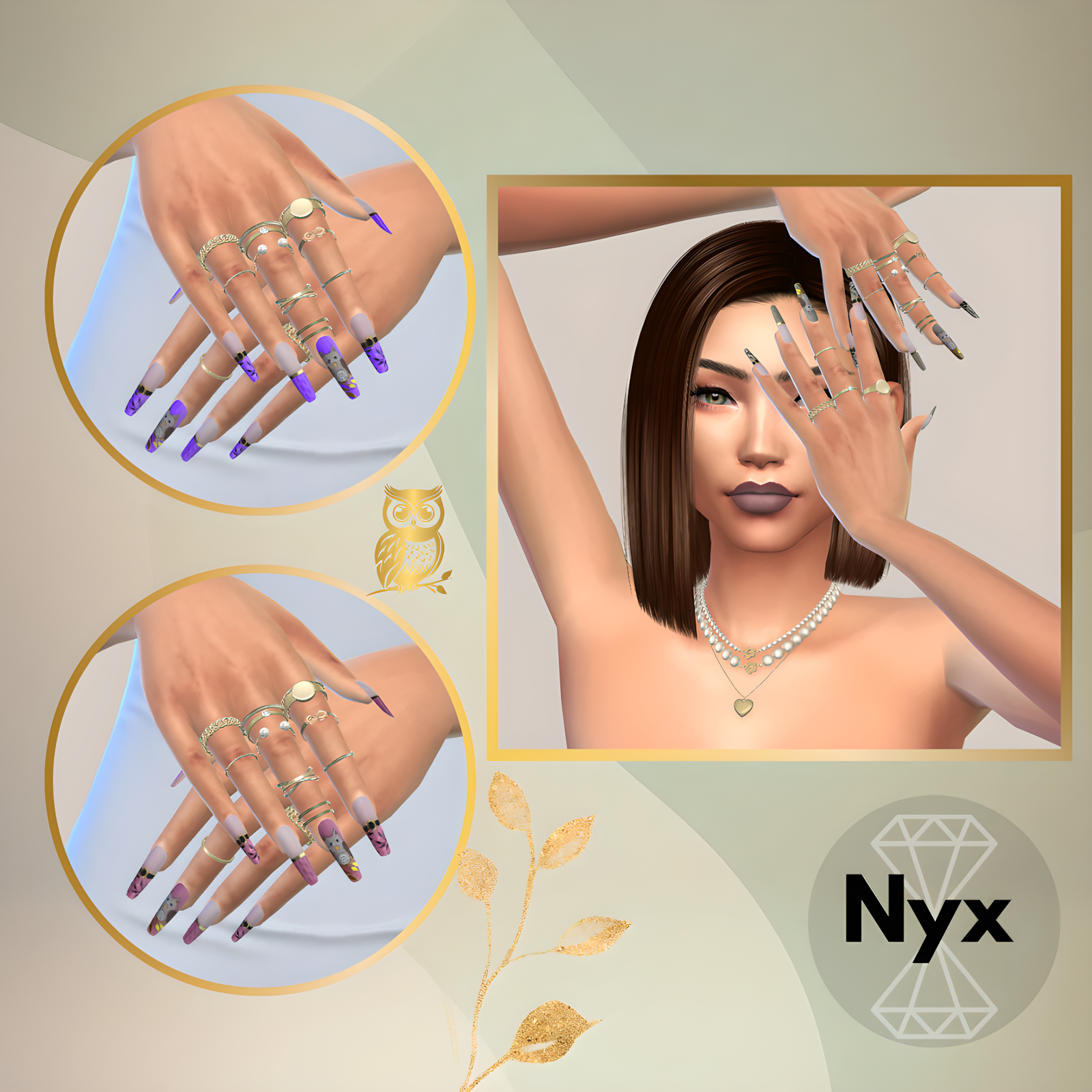Abstract nails set 157 - The Sims 4 Create a Sim - CurseForge