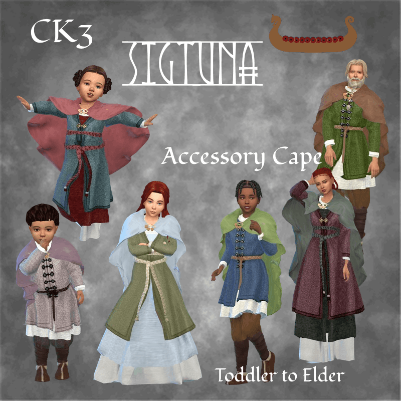 CK3 Norse Sigtuna Accessory Cape - The Sims 4 Create a Sim - CurseForge