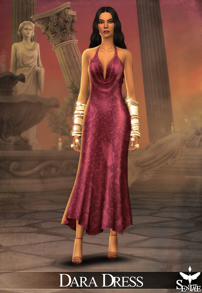 Dara Midi Dress - The Sims 4 Create a Sim - CurseForge