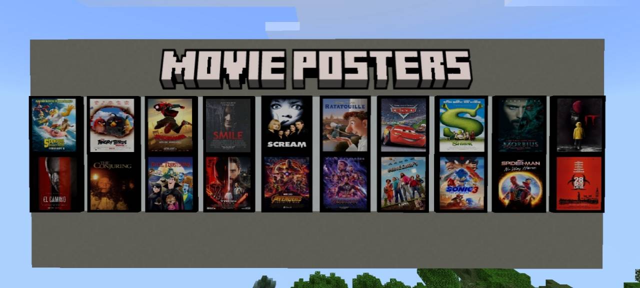 Movie Posters - Gallery - Minecraft Bedrock Addons - CurseForge