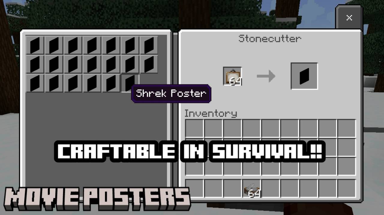 Movie Posters - Gallery - Minecraft Bedrock Addons - CurseForge