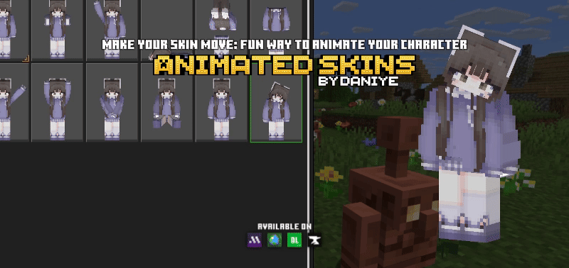 Animated Skin Template - Gallery - Minecraft Bedrock Skins - CurseForge
