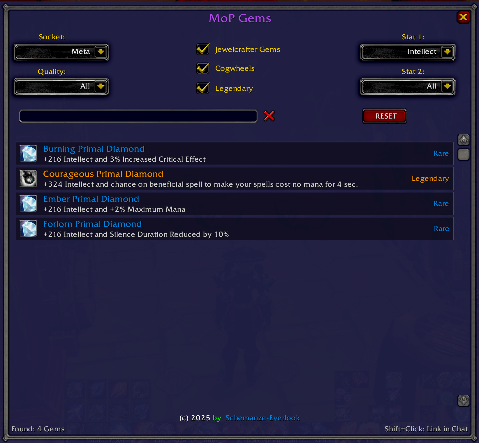 MoP Gems - World of Warcraft Addons - CurseForge
