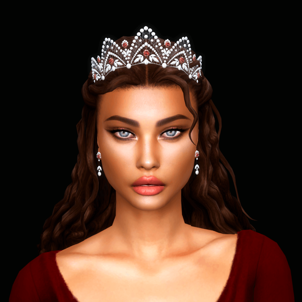 Ruby Pearl Fan Tiara - The Sims 4 Create a Sim - CurseForge