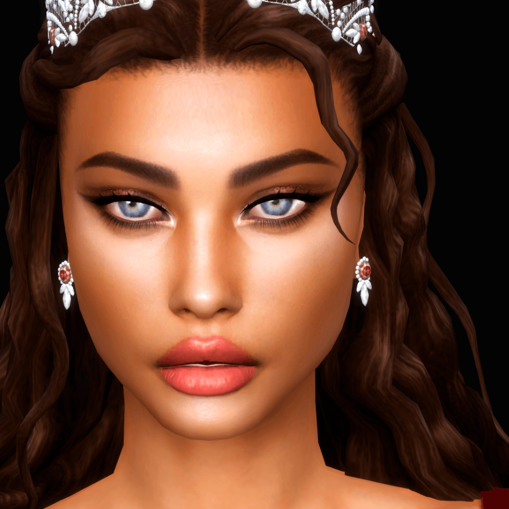 Ruby Pearl Diamond Earrings v2 - The Sims 4 Create a Sim - CurseForge