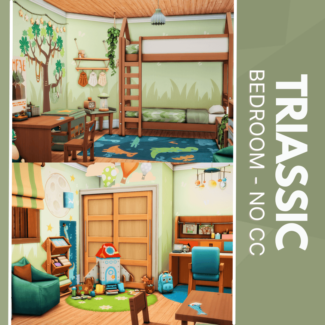 Triassic Bedroom - No CC - The Sims 4 Rooms / Lots - CurseForge