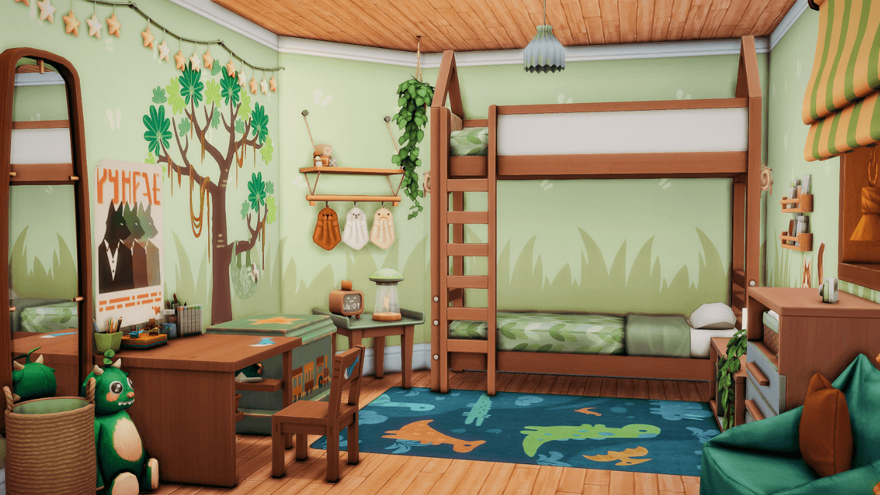 Triassic Bedroom - No CC - The Sims 4 Rooms / Lots - CurseForge
