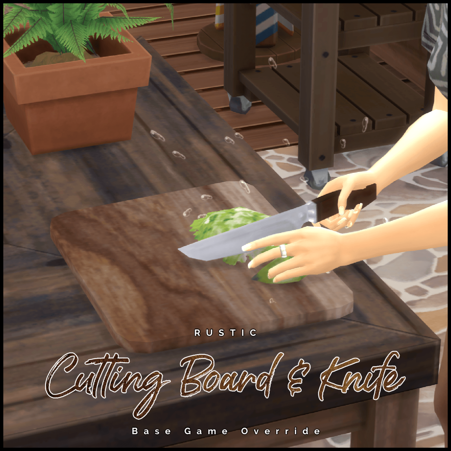 Rustic Cutting Board & Chef Knife - Override - Gallery - The Sims 4 ...