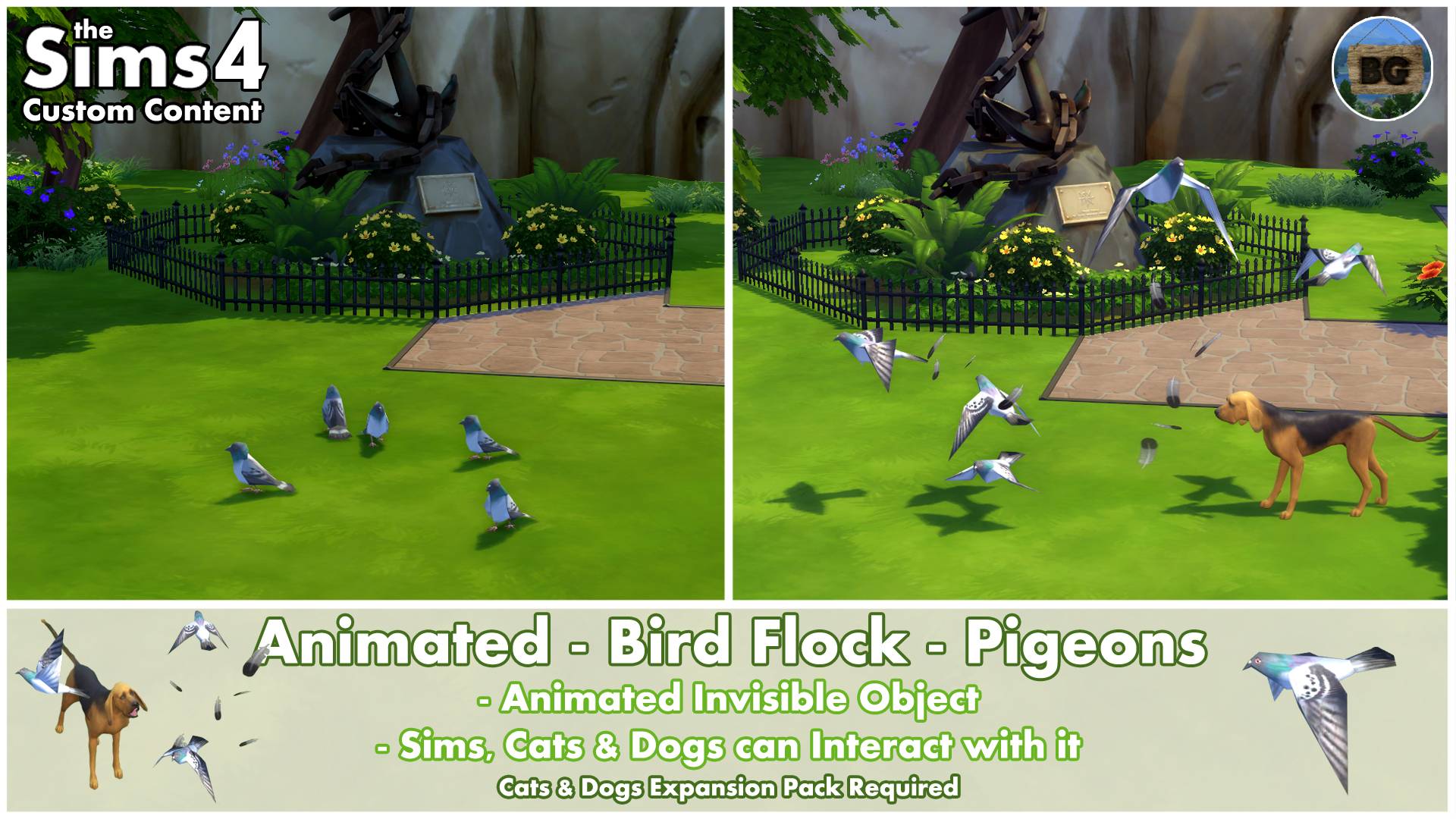 Animated Bird Flock Spawner - Pigeons ~ Bird ~ Animal ~ Pigeon ~ Pet ...
