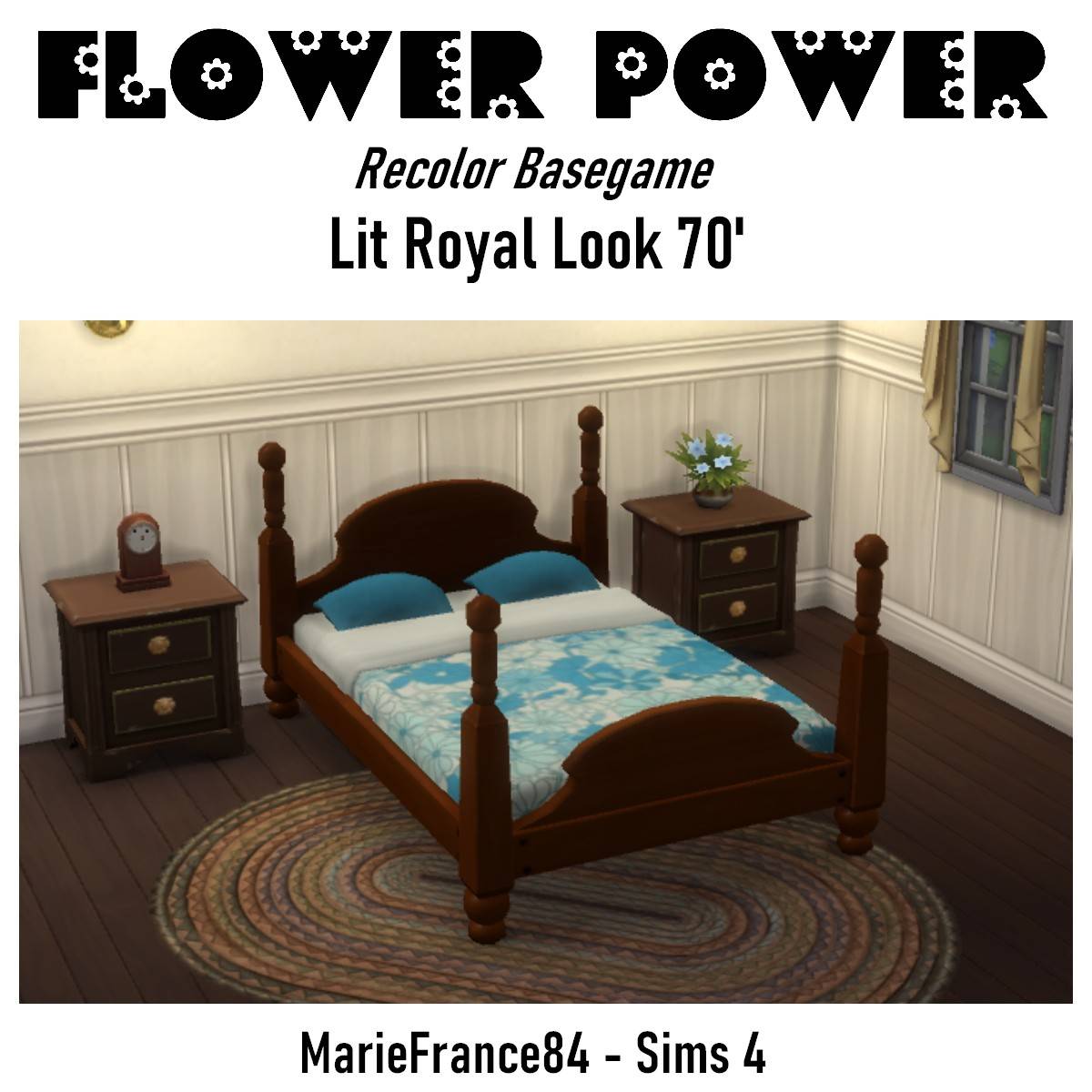 Royal Bed//Look 70'//Recolor bed Basegame - The Sims 4 Build / Buy ...