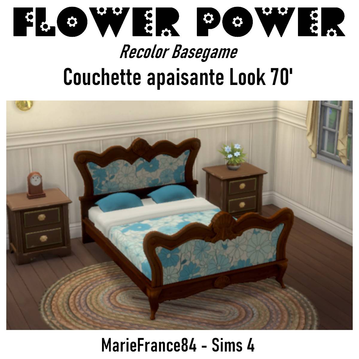 Bed SoothingSleeper//Look 70'//Recolor bed Basegame//2 places - The ...