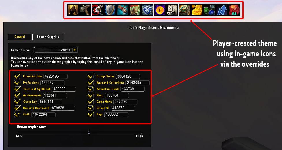 Foe's Magnificent Micromenu - World of Warcraft Addons - CurseForge