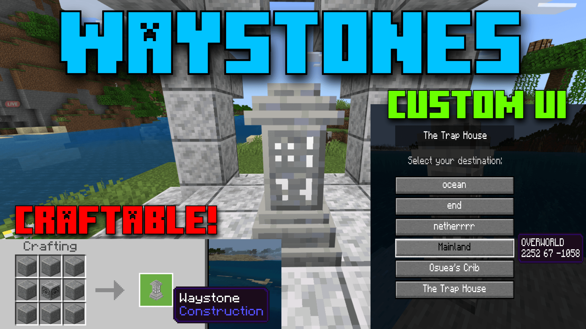 Waystone's! - Minecraft Bedrock Addons - CurseForge