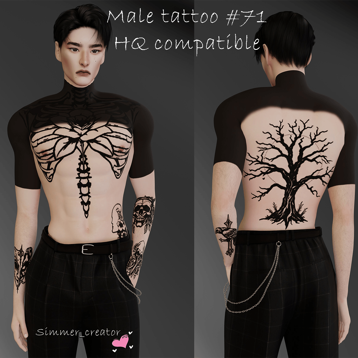 Male tattoo #71 - The Sims 4 Create a Sim - CurseForge
